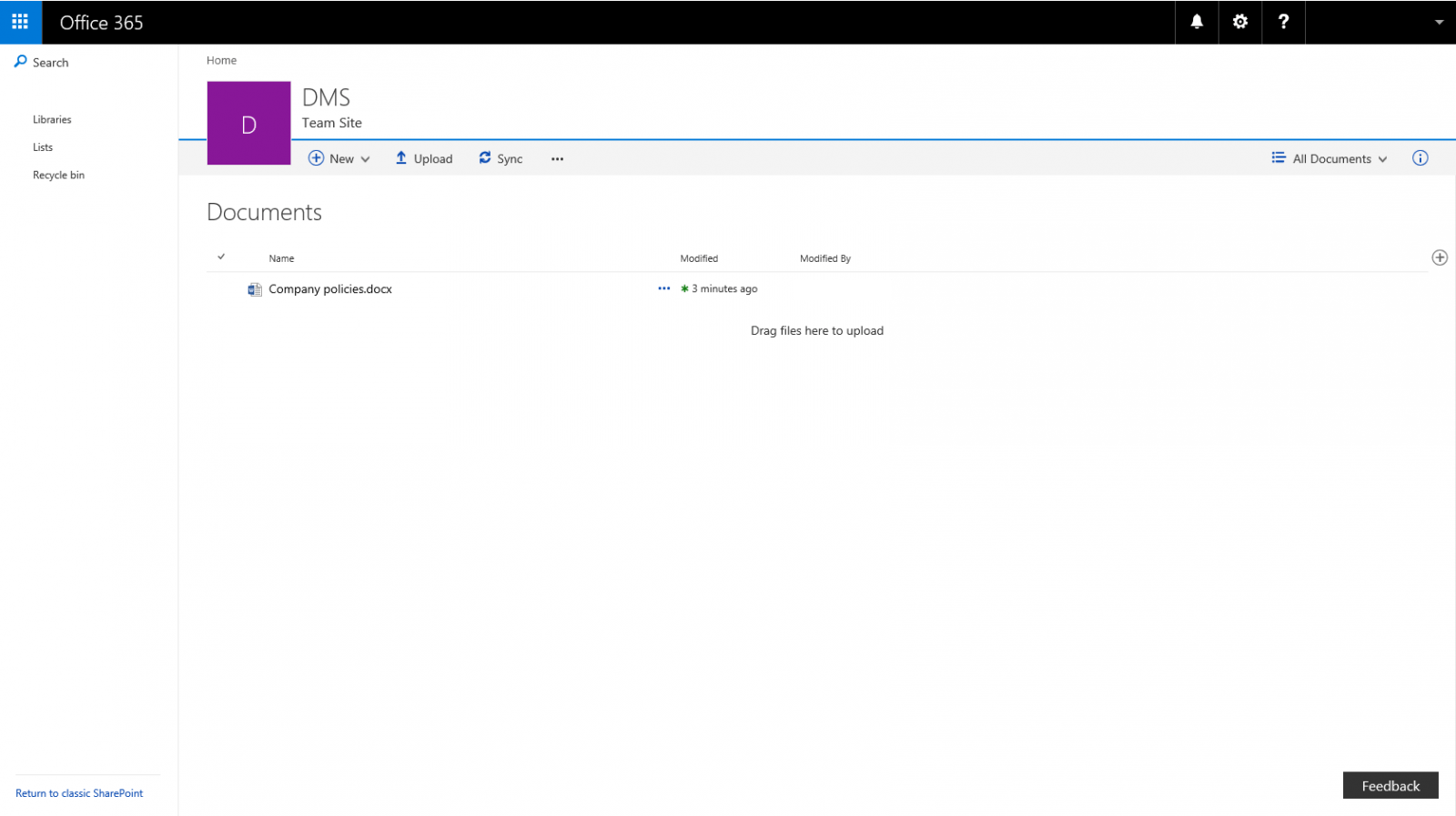 Office 365 - SharePoint - Creating the Records Center