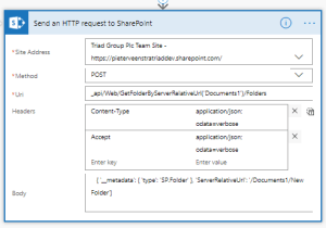 Create folders in a SharePoint document library using Power Automate