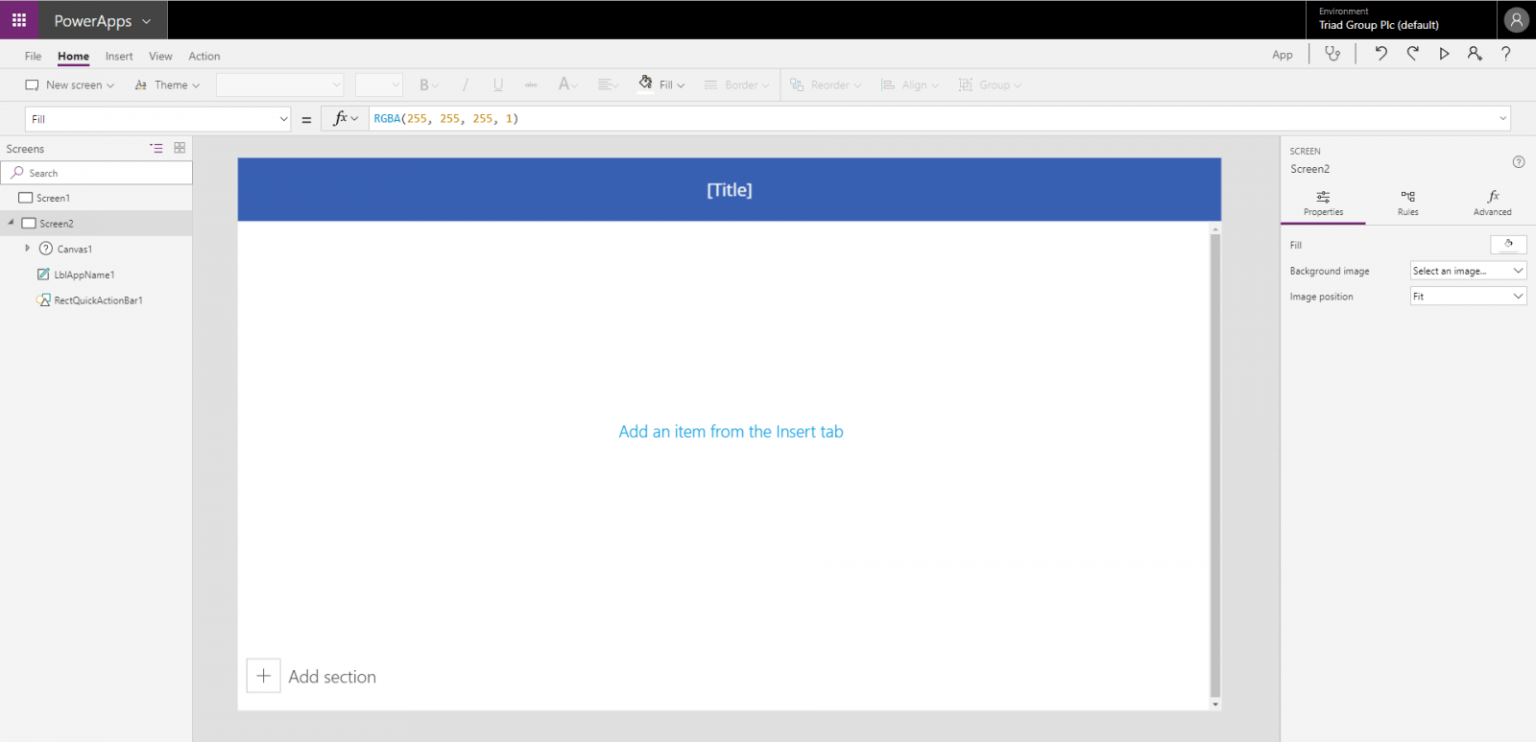 Power Apps screen templates