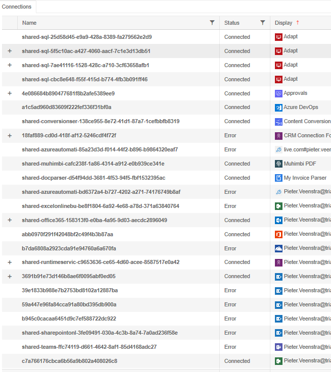 Broken connections in Power Automate