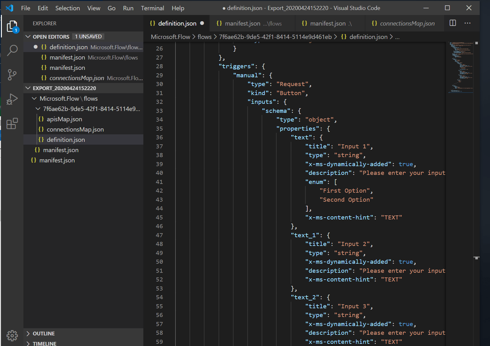 Inputs in Manually trigger a flow
