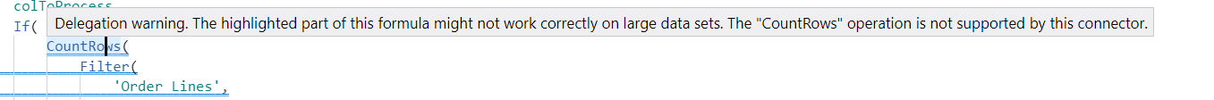 Delegation Warnings in Power Apps