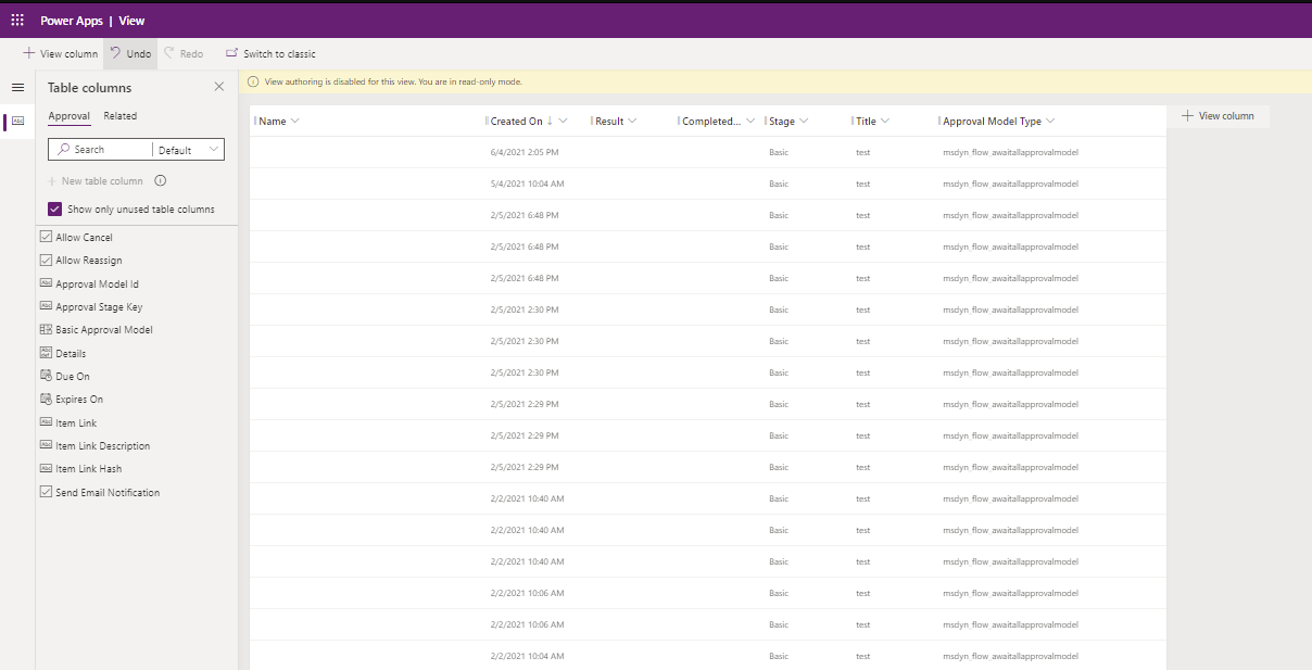 Power Automate Approvals and Dataverse