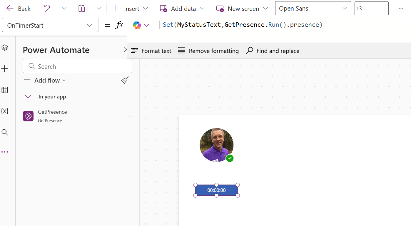 Create an Avatar with presence status indicator in Power Apps